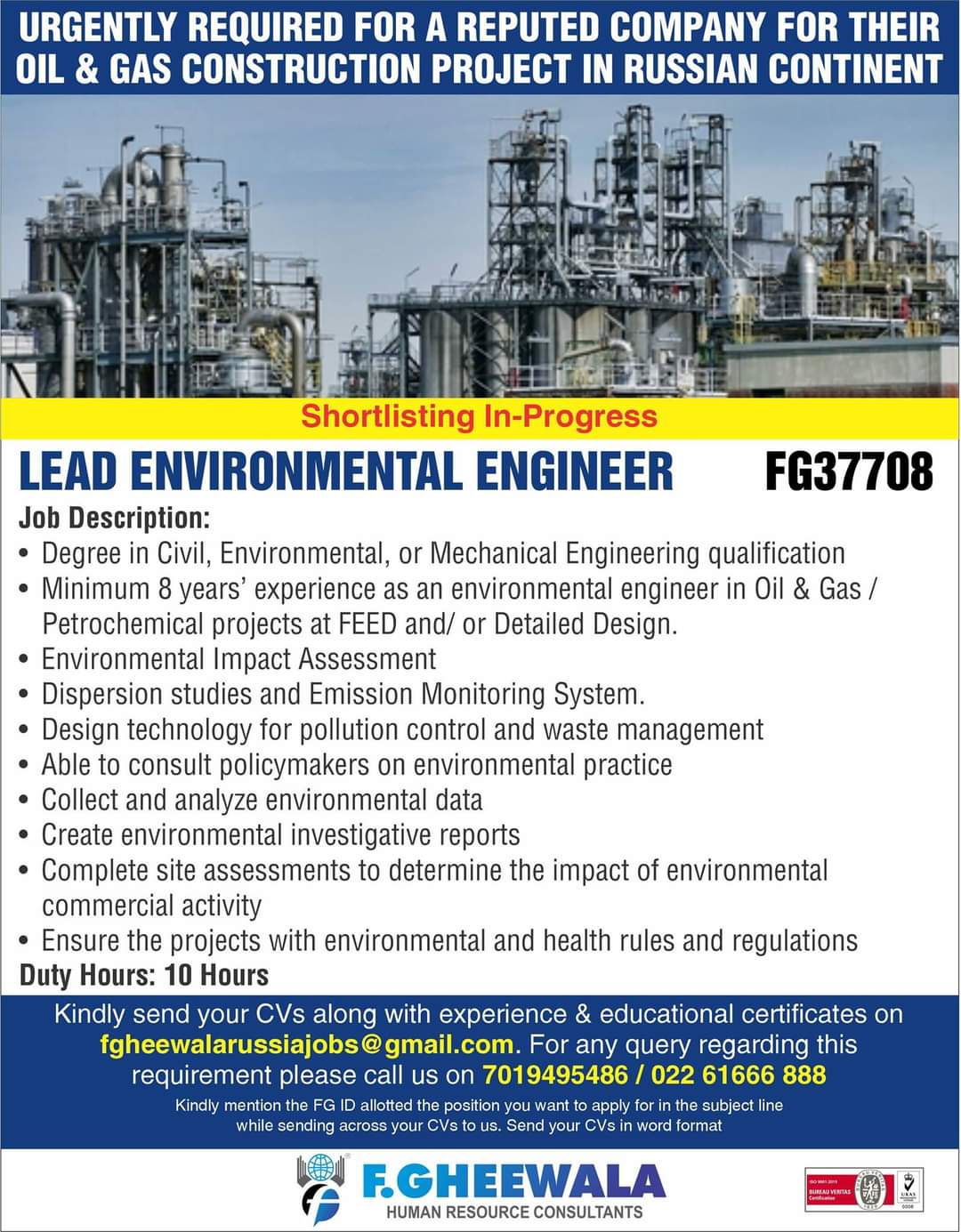 Required for Russia — Jobs in Europe